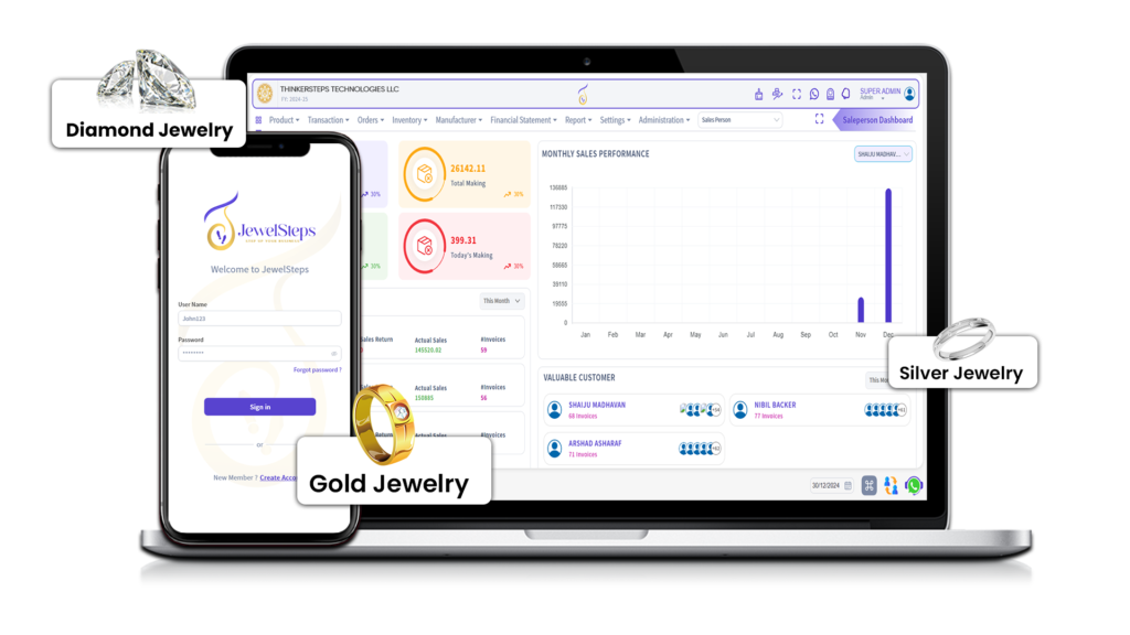 "Jewelsteps: All-in-One Jewelry ERP Software